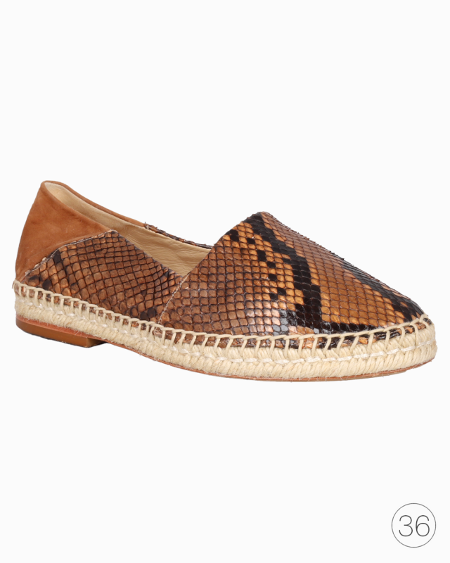 Espadrille Alexandre Birman Original Python Marrom Feminino